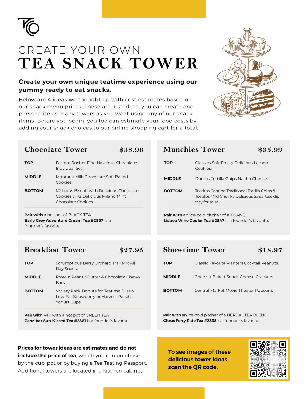 Create Your Own Tea Snack Tower – TCO Teas™ by The Cochran Oriental